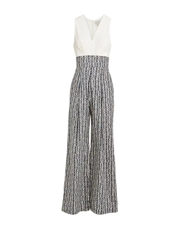 ALESSIA SANTI Crepe Geometric-print Jumpsuit