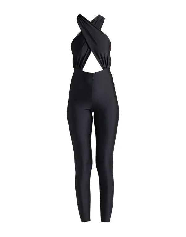 Andamane Solid Sleeveless Jumpsuit - Black