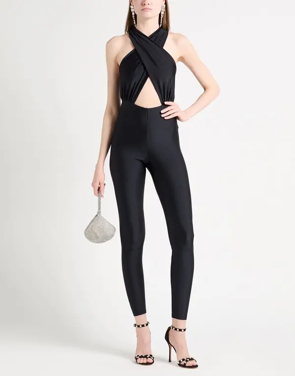 Andamane Solid Sleeveless Jumpsuit - Black