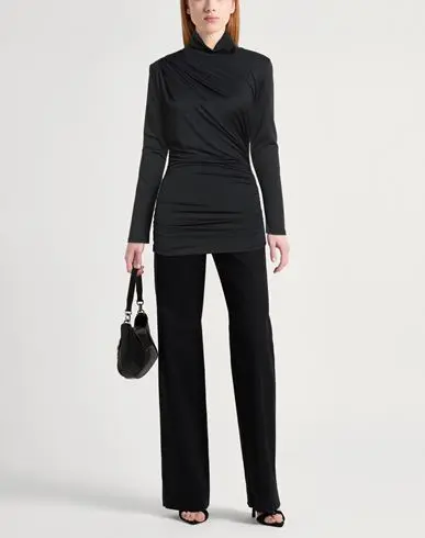 ANIYE BY Long Sleeve Turtleneck With Gathered Detailing - Black
