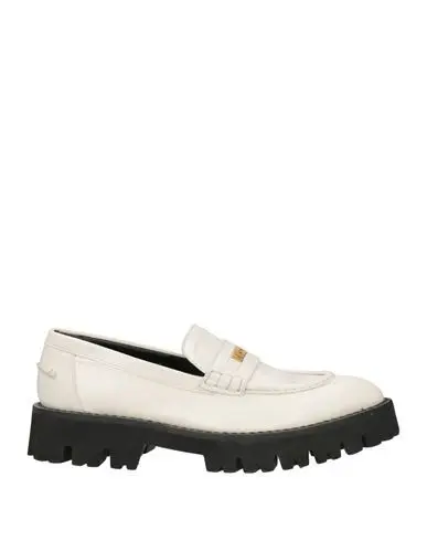 Moschino Loafers In Calfskin - Off White