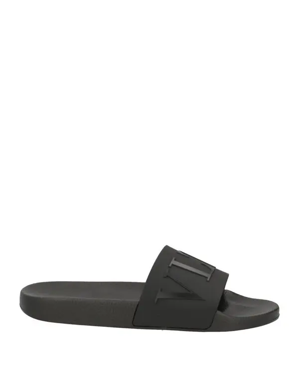 Valentino Garavani Rubber Pool Slides - Black