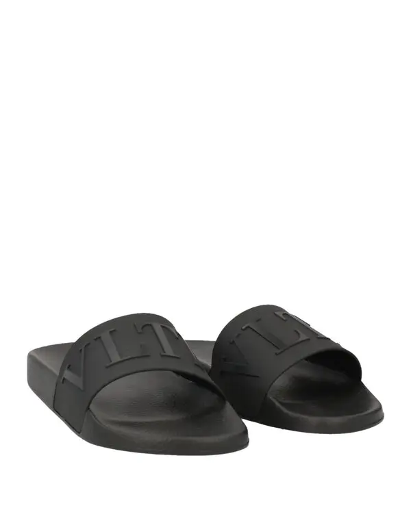 Valentino Garavani Rubber Pool Slides - Black
