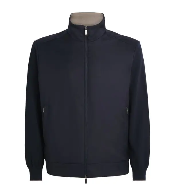Paul & Shark Wool Bomber Jacket - Navy