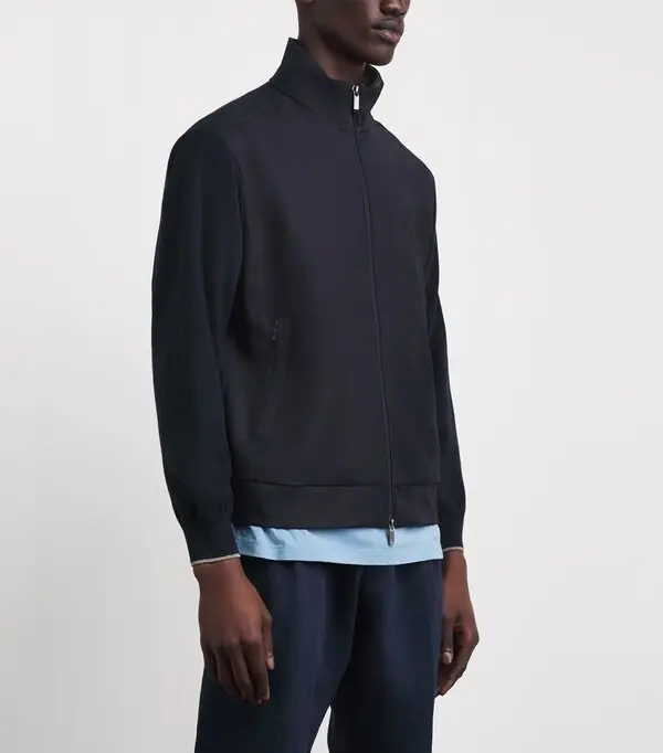 Paul & Shark Wool Bomber Jacket - Navy