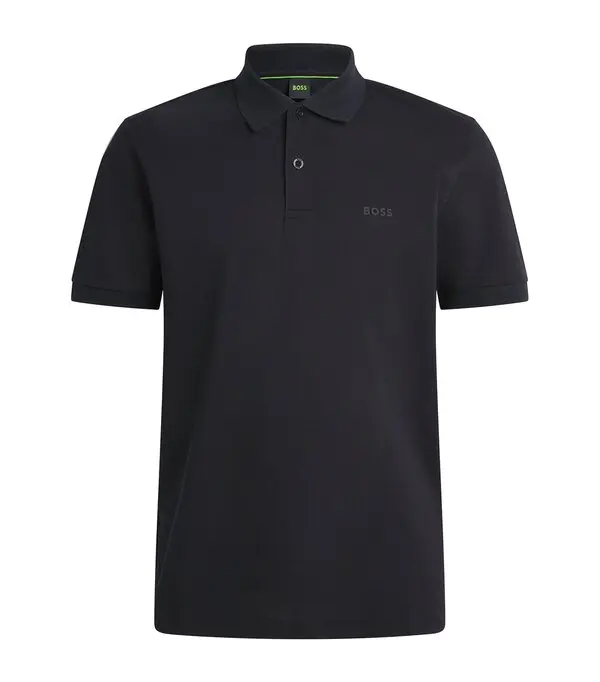 BOSS Pima Cotton Logo Polo Shirt - Blue