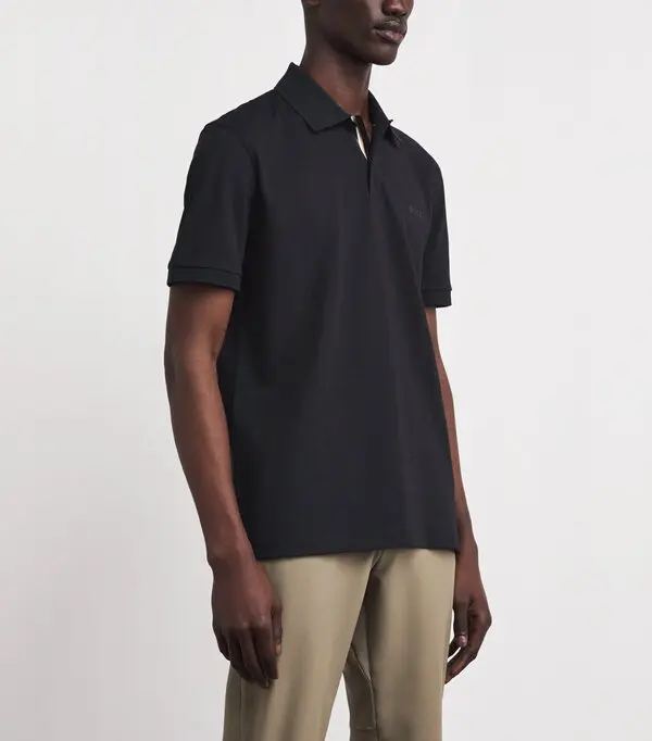 BOSS Pima Cotton Logo Polo Shirt - Blue