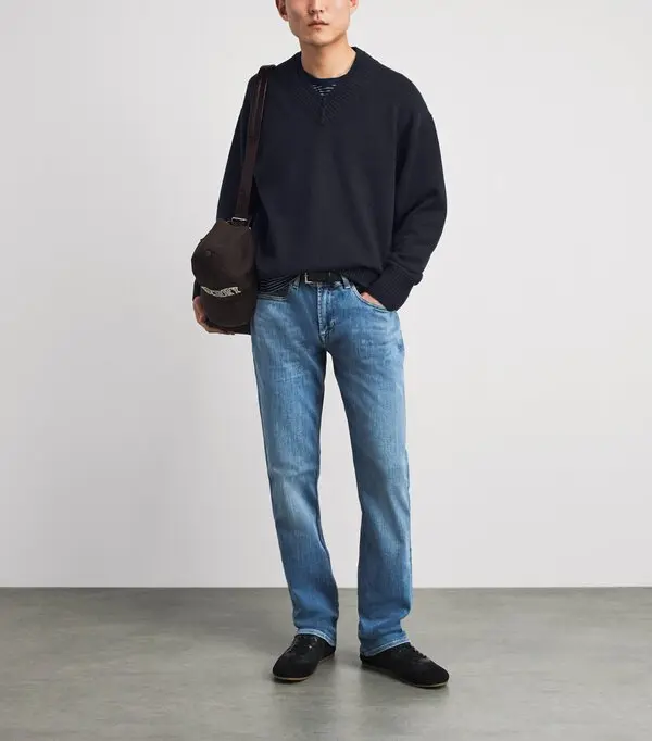 7 For All Mankind Wool-blend Double V-neck Sweater