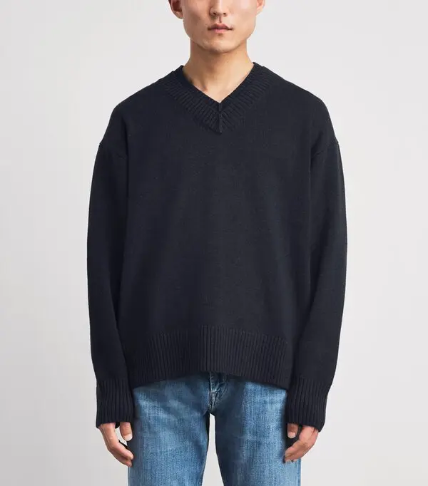 7 For All Mankind Wool-blend Double V-neck Sweater