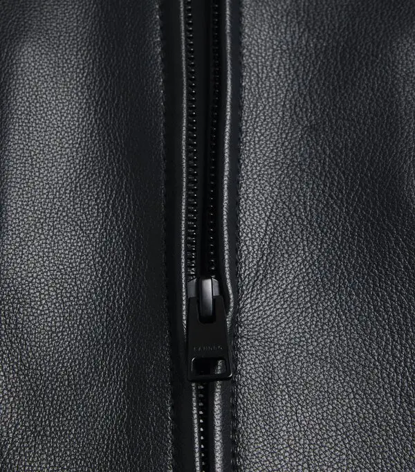 Sandro Leather Bomber Jacket
