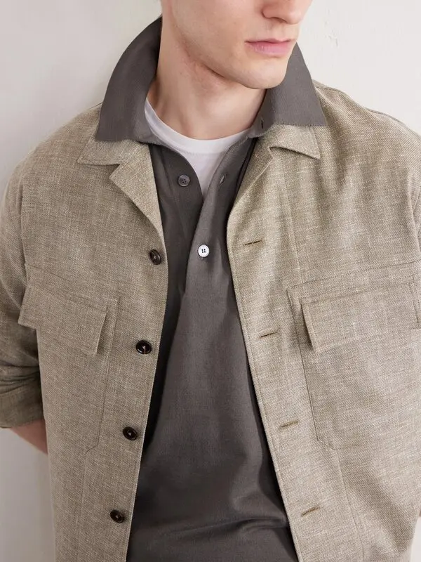 Zegna Slim-fit Cotton Polo Shirt - Brown