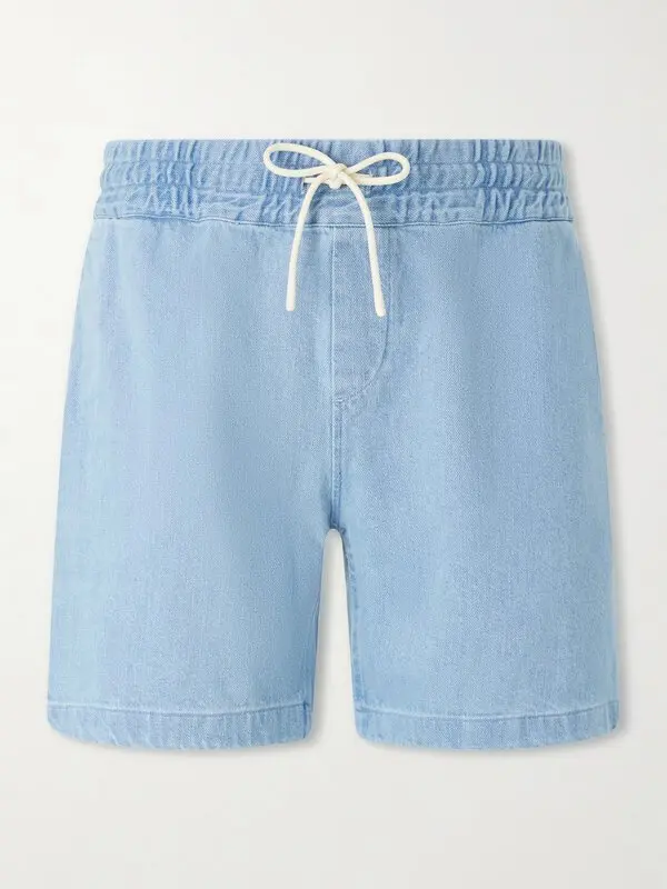 Portuguese Flannel Denim Drawstring Shorts