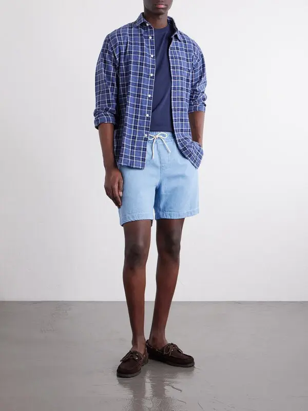 Portuguese Flannel Denim Drawstring Shorts