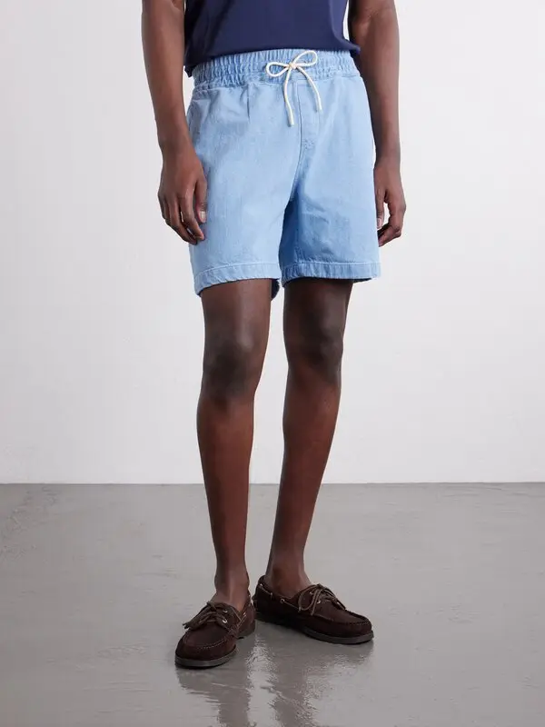 Portuguese Flannel Denim Drawstring Shorts
