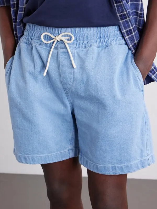 Portuguese Flannel Denim Drawstring Shorts