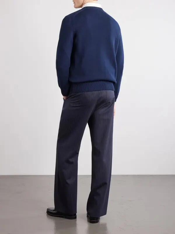 Anderson & Sheppard Crew Neck Cotton Sweater