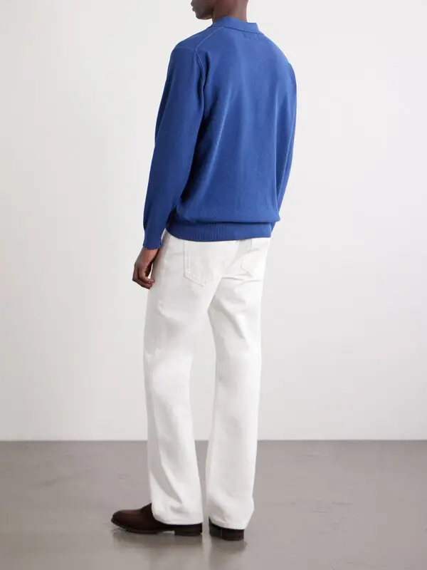 BEAMS Cotton-blend Piqué Polo Shirt