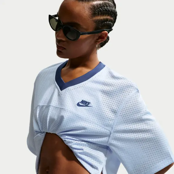 Nike Oversized Cropped Mesh Jersey