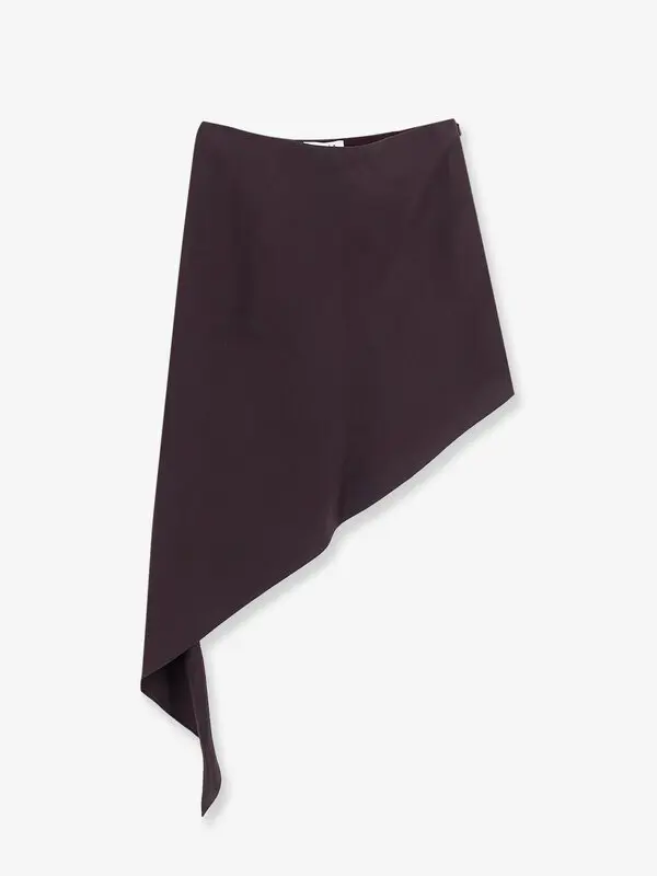 Alaïa Asymmetric Paper And Viscose Skirt - Purple