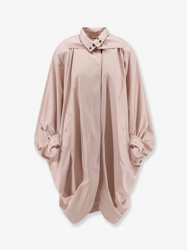 Chloé Cotton Cape Coat - Pink