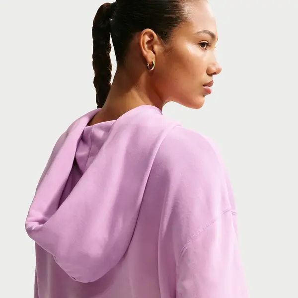 Nike Sportswear Phoenix Fleece Oversized Henley Hoodie - Pink