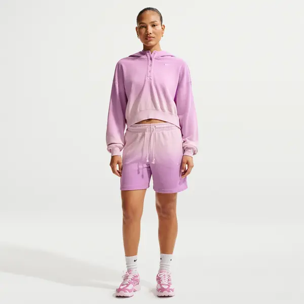 Nike Sportswear Phoenix Fleece Oversized Henley Hoodie - Pink