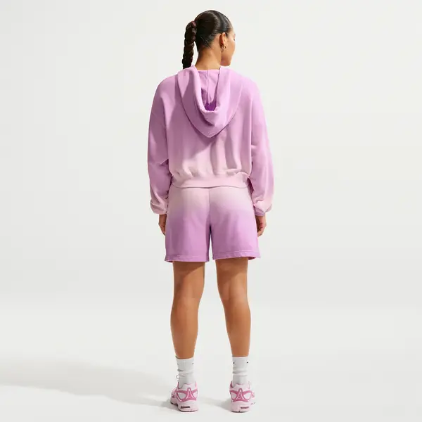 Nike Sportswear Phoenix Fleece Oversized Henley Hoodie - Pink