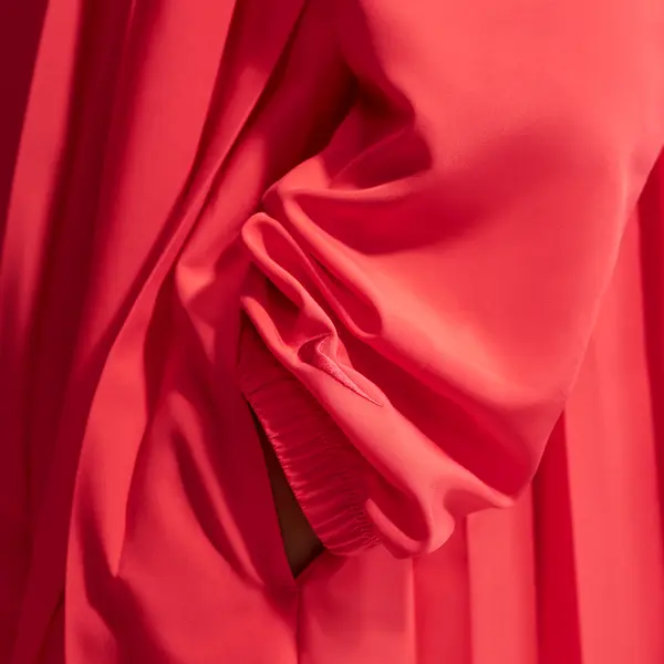 Nike Sportswear Oversized Long-sleeve Pleated Mini Dress - Red