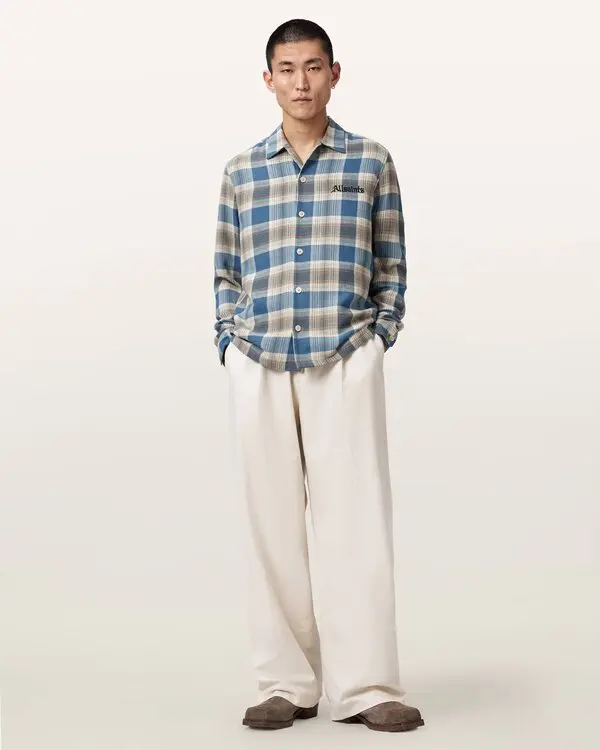 ALLSAINTS Atla Relaxed Long Sleeve Check Shirt