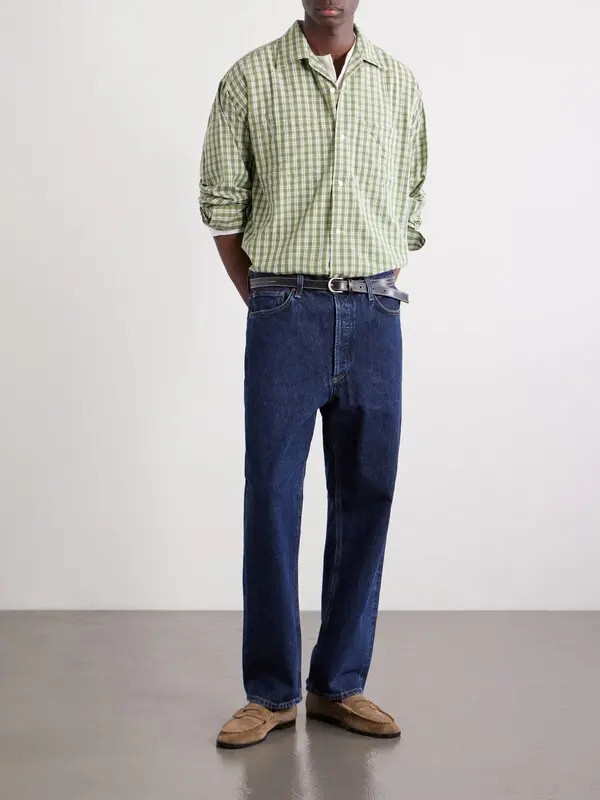 BEAMS Checked Madras Cotton Shirt - Green