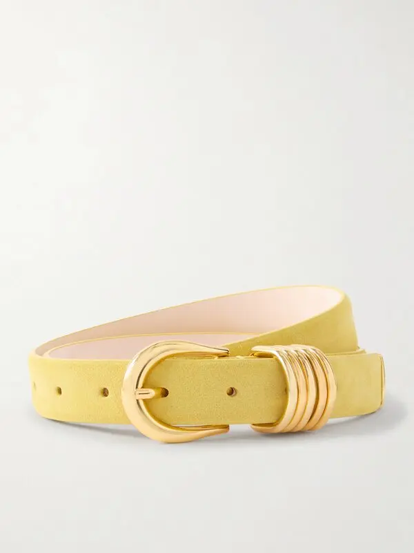 DEHANCHE 2.5 Cm Hollyhock Suede Belt - Yellow