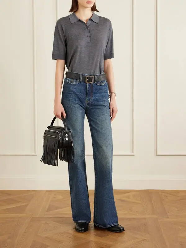 Acne Studios Camero Fringe Leather Shoulder Bag