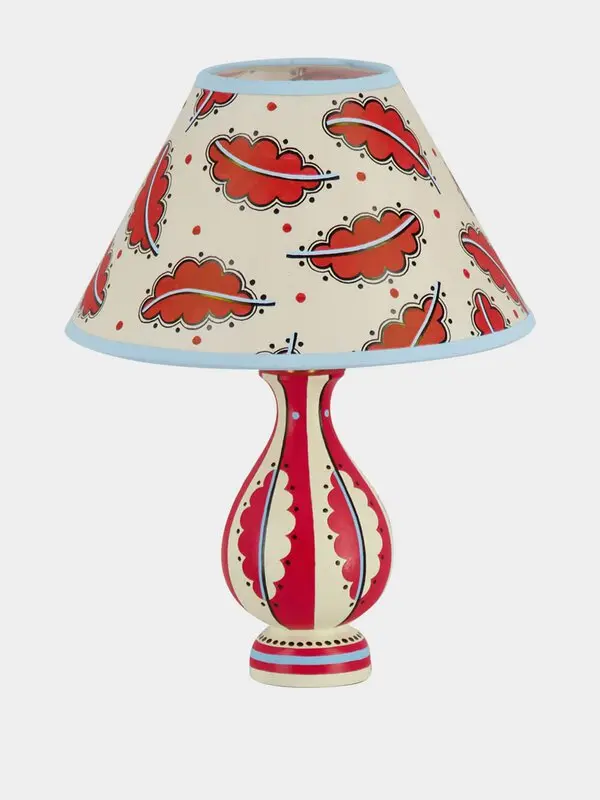 CRESSIDA BELL Oak Leaf Vase Table Lamp - Red