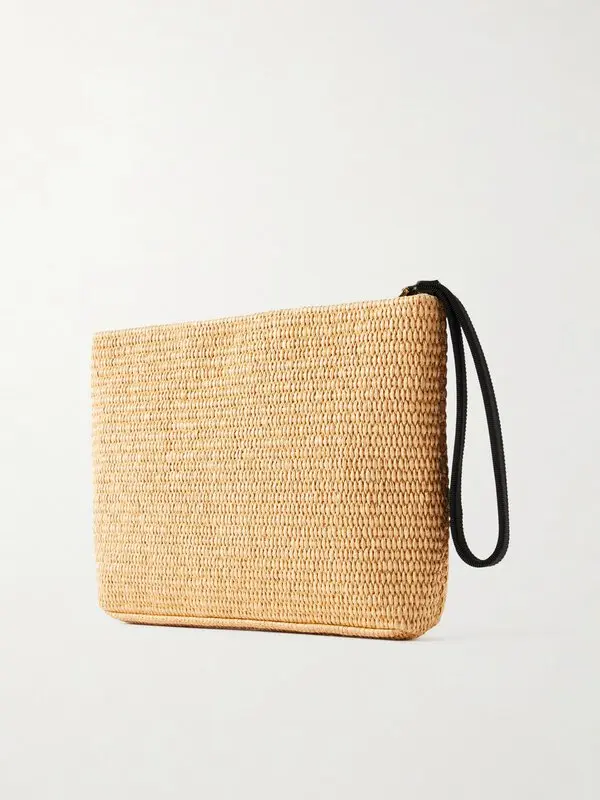 Givenchy Logo Raffia Pouch - Neutrals