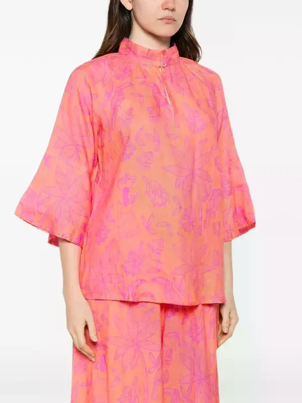 Nimo With Love Tropical Print Blouse