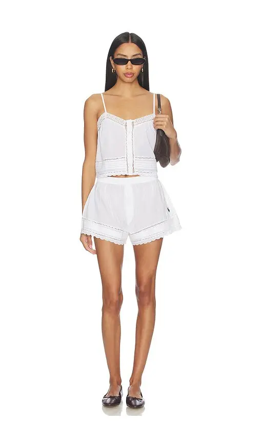 Polo Ralph Lauren Polo Sleep Cami Short Set In White