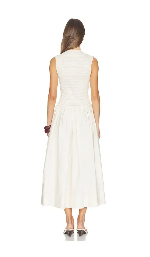 PISTOLA Gladys Smoked Bodice Dress - Oyster Shell