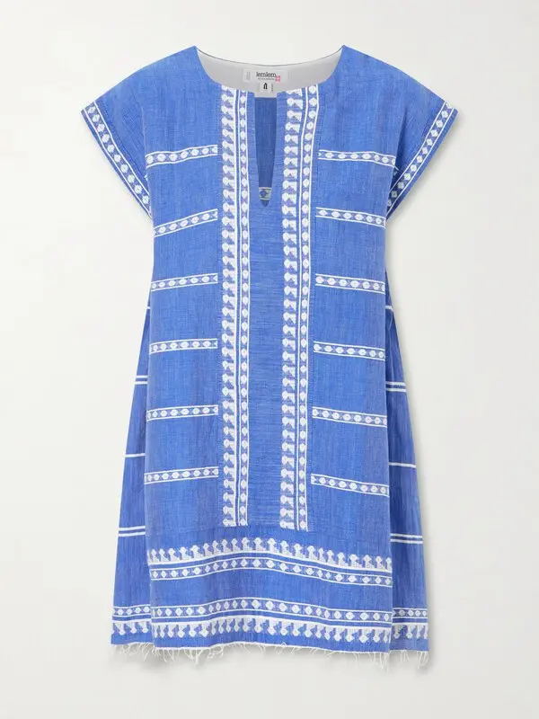 LEMLEM Elina Cotton-gauze Coverup - Blue