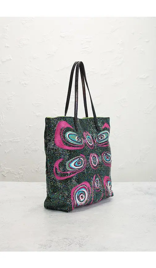Undefined Fendi Beaded Vintage Tote Bag