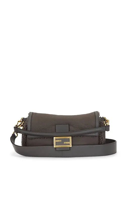 Undefined Fendi Shearling Baguette Shoulder Bag