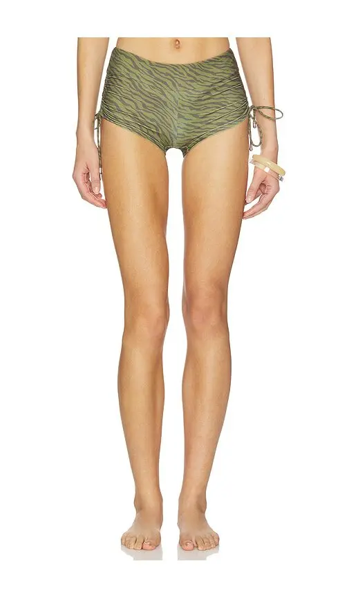 LOVEWAVE The Neko Short - Brown & Green Zebra
