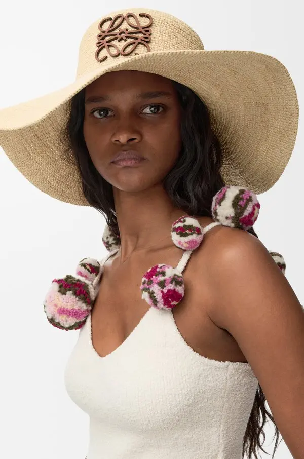 Loewe Anagram Raffia Sun Hat - Natural