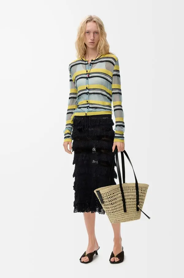 Loewe Cotton Crochet Skirt - Black