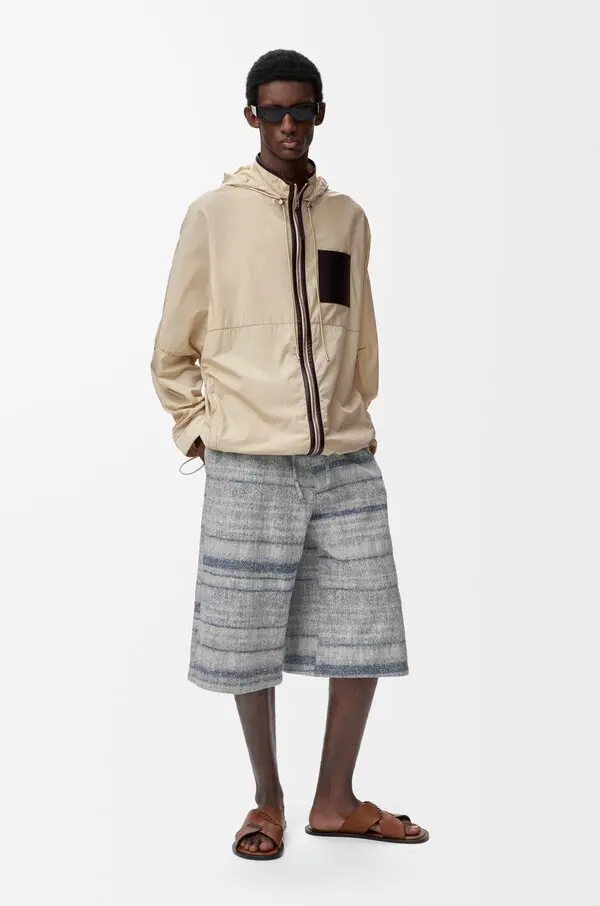 Loewe Drawstring Shorts In Denim - Blue