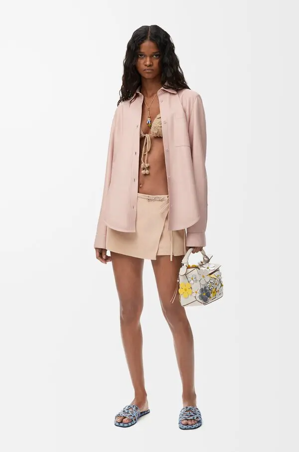 Loewe Shirt In Nappa Lambskin - Light Pink