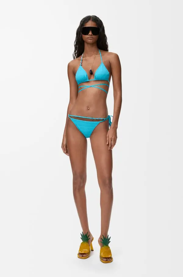 Loewe Bikini Bottom In Technical Jersey - Turquoise