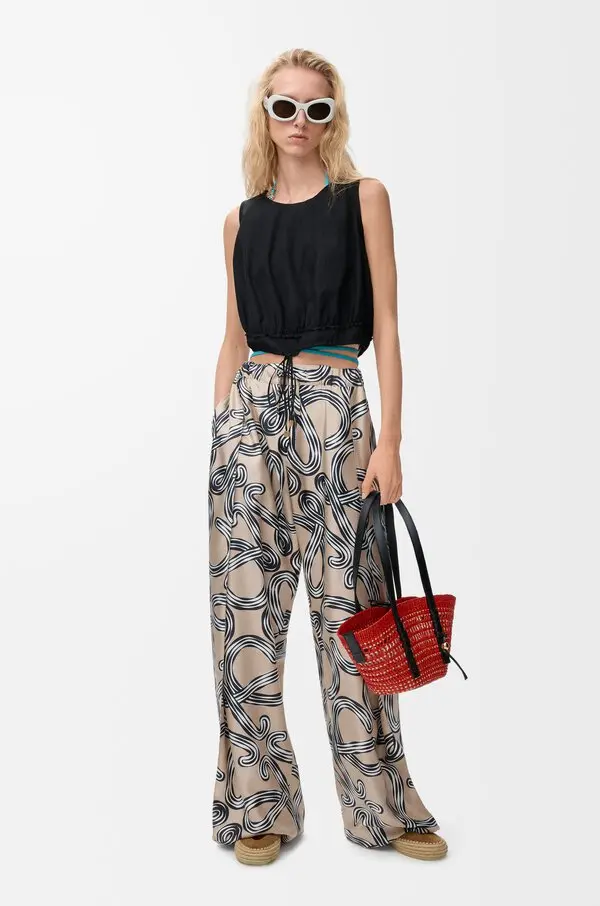 Loewe Printed Silk Twill Trousers