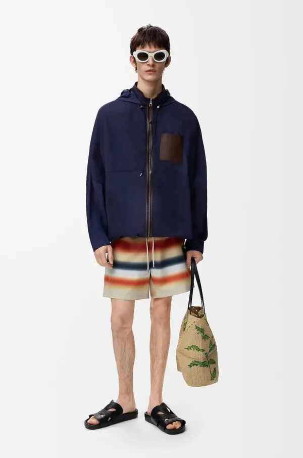 Loewe Hooded Technical Jacket - Navy/brown