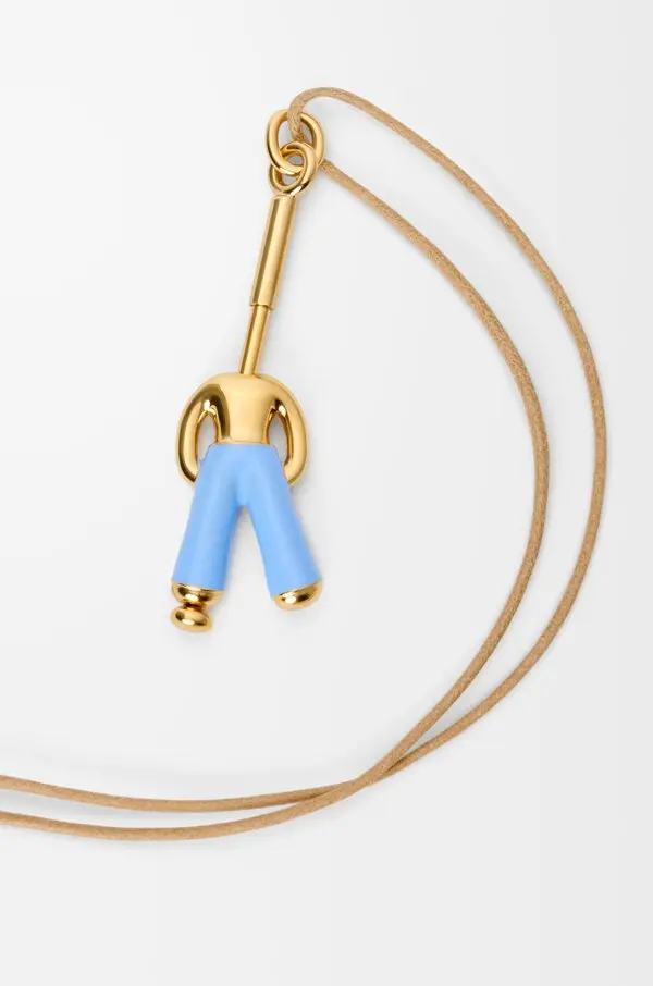 Loewe Standing Acrobat Pendant Necklace - Gold/blue