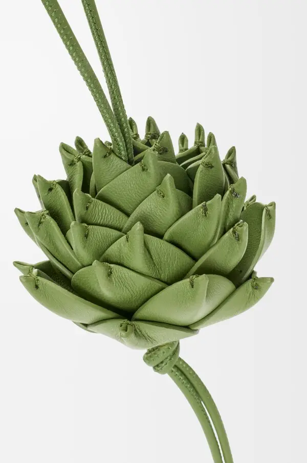 Loewe Artichoke Charm In Classic Leather Skin - Green